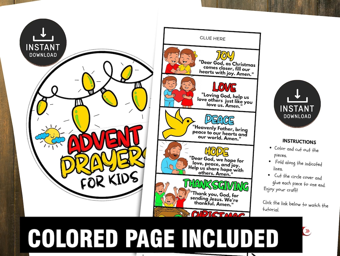 Advent Prayers Folding Bible Craft for Kids (digital Download) - Etsy