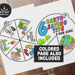 Earth Day Coloring Wheel, Earth Day Activity, Earth Day Preschool ...