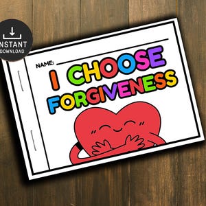 Forgiveness Scripture Mini Book, Printable Bible Activity, Forgiveness ...