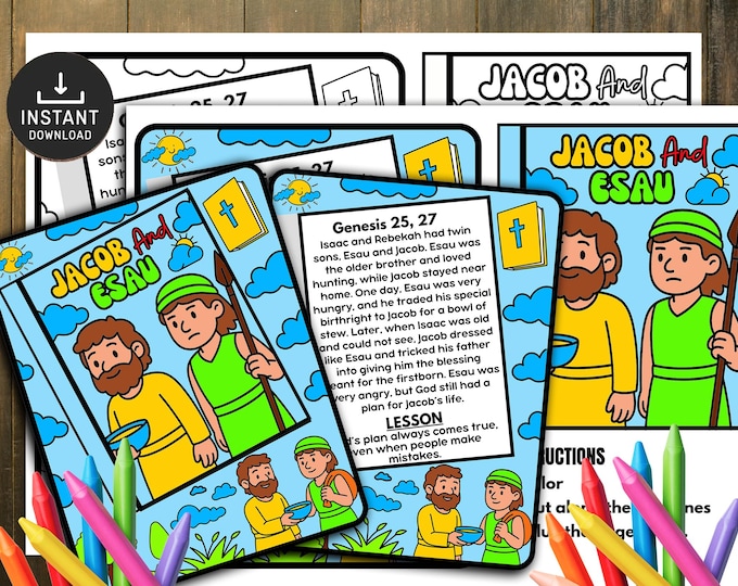 Jacob and Esau Printable Cootie Catcher - Sunday School Craft for Kids ...