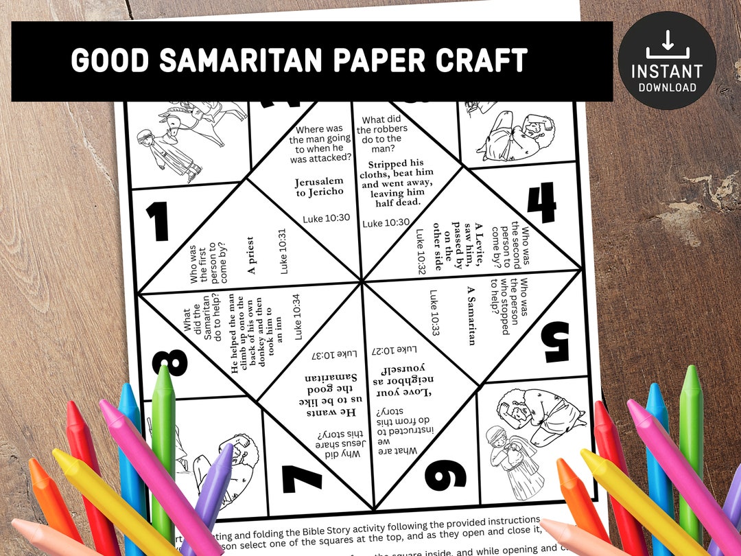 Good Samaritan Paper Craft Bible Story Activity Sunday - Etsy UK