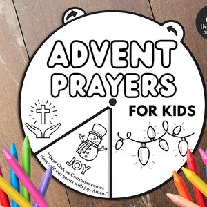 Advent Prayers Coloring Wheel, Bible Activity, Kids Bible Lesson ...