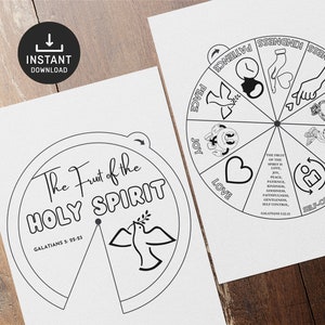 The Fruit of the Spirit Coloring Wheel, Bible Activity, Memory Game ...