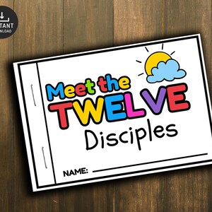 The 12 Disciples Craft Mini Book, Sunday School Craft, Great Commission ...