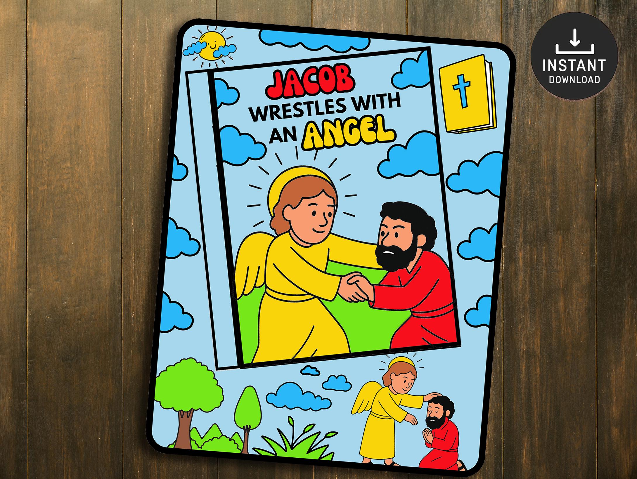 Jacob Wrestles With God, Bible Story Craft, Bible Lesson, Sunday School ...