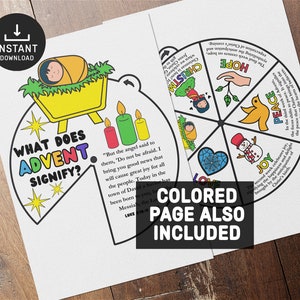 Advent Coloring Wheel, Bible Activity, Kids Bible Lesson, Memory Game ...