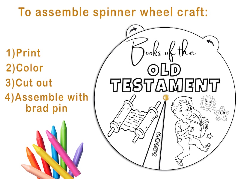 Books of the Bible Old Testament Coloring Wheel Printable - Etsy