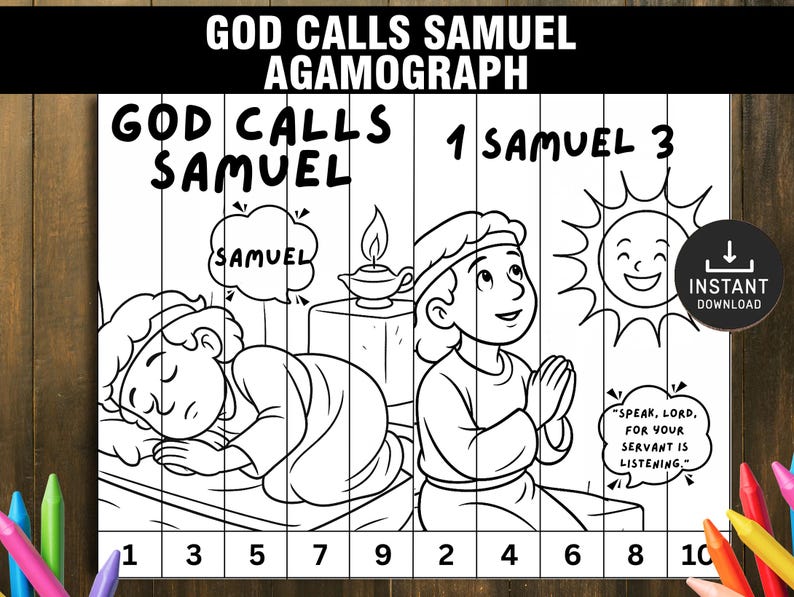 God Calls Samuel Agamograph, Bible Craft for Kids, Bible Lesson, Bible ...