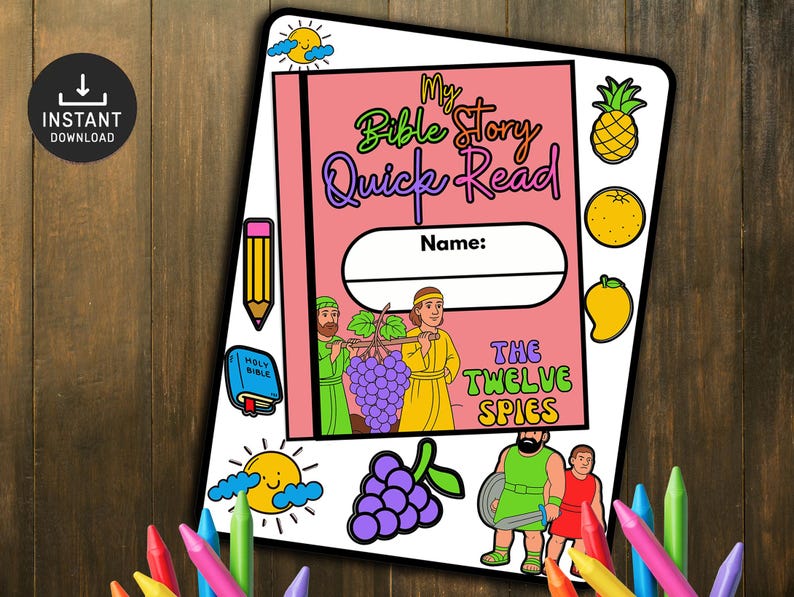 Twelve Spies in Canaan Mini Book, Sunday School Craft, Jesus Craft for ...