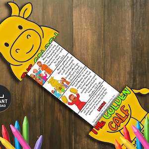 Moses and the Golden Calf Folding Surprise Bible Story Craft, Bible ...