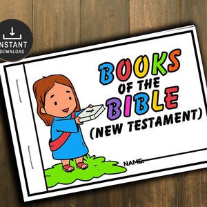 Books of the Bible, New Testament Mini Book, Printable Bible Activity ...