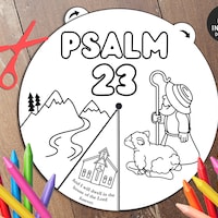 Psalm 23 Folding Surprise Craft, Mini Book for Kids, Bible Printable ...