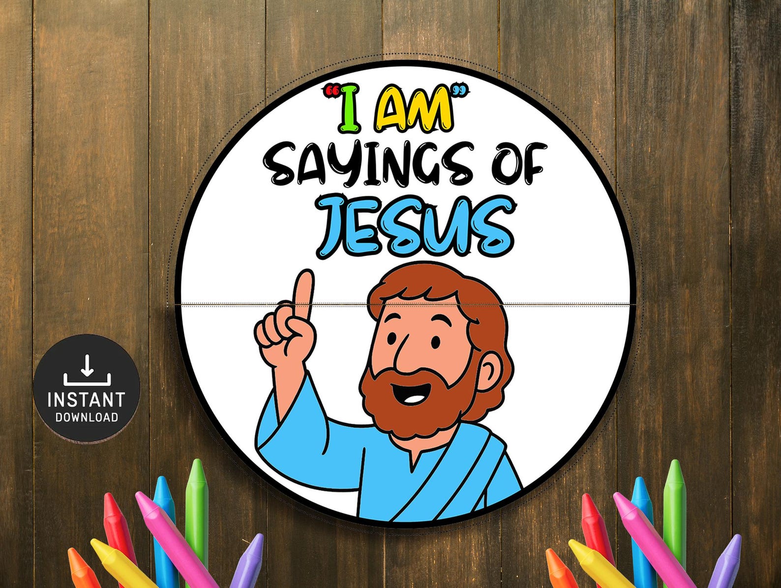 Jesus 'I AM' Statements Folding Craft, Bible Lesson Activity (digital ...
