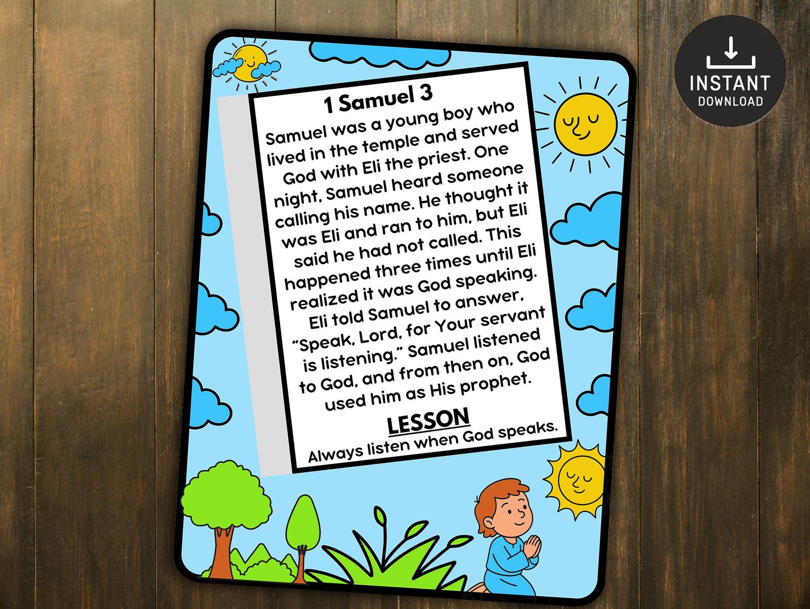 God Calls Samuel, Bible Story Craft, Kids Bible Lesson, Sunday School ...