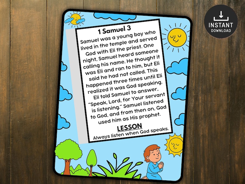 God Calls Samuel, Bible Story Craft, Kids Bible Lesson, Sunday School ...