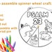 Psalm 23 Coloring Wheel, Printable Bible Activity, Watercolor, Kids ...
