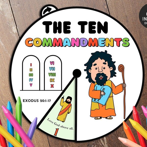 Ten Commandments Lesson for Kids - Etsy