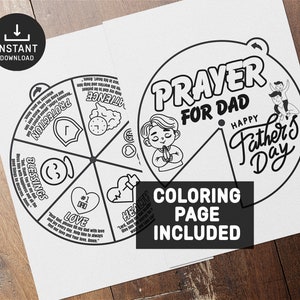 Father's Day, Prayer for Dad, Coloring Wheel, Bible Craft for Dad ...