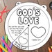 Gods Love Scripture Coloring Wheel, Printable Bible Valentine Activity ...