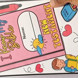 Books of the Bible Mini Book, Old & New Testament, Bible Activity, Kids ...