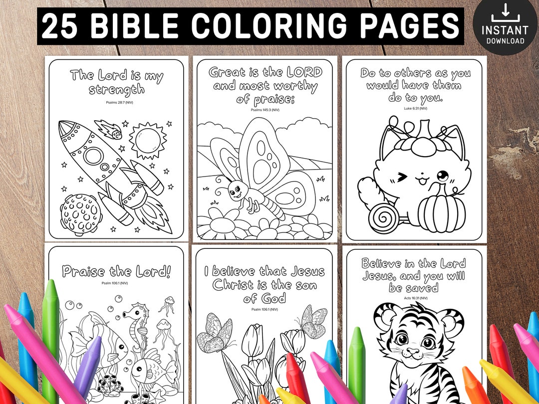 Bible Verse Coloring Pages for Preschoolers, Preschool Bible Verses ...