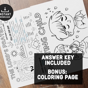 The Lord's Prayer, Bible Activity, Sunday School Activities, Bible ...