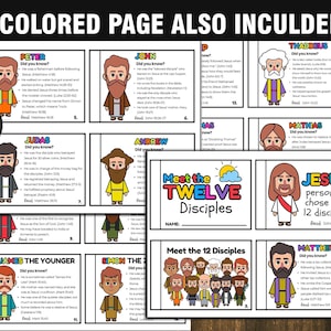 The 12 Disciples Craft Mini Book, Sunday School Craft, Great Commission ...