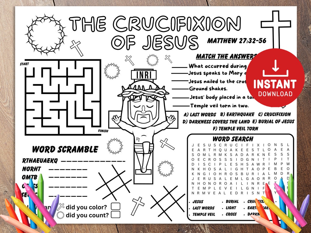 The Crucifixion of Jesus, Easter Story Craft, Easter Story Cross, Bible ...