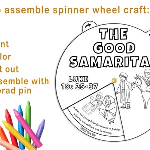 Good Samaritan Coloring Wheel Good Samaritan Craft Printable - Etsy UK