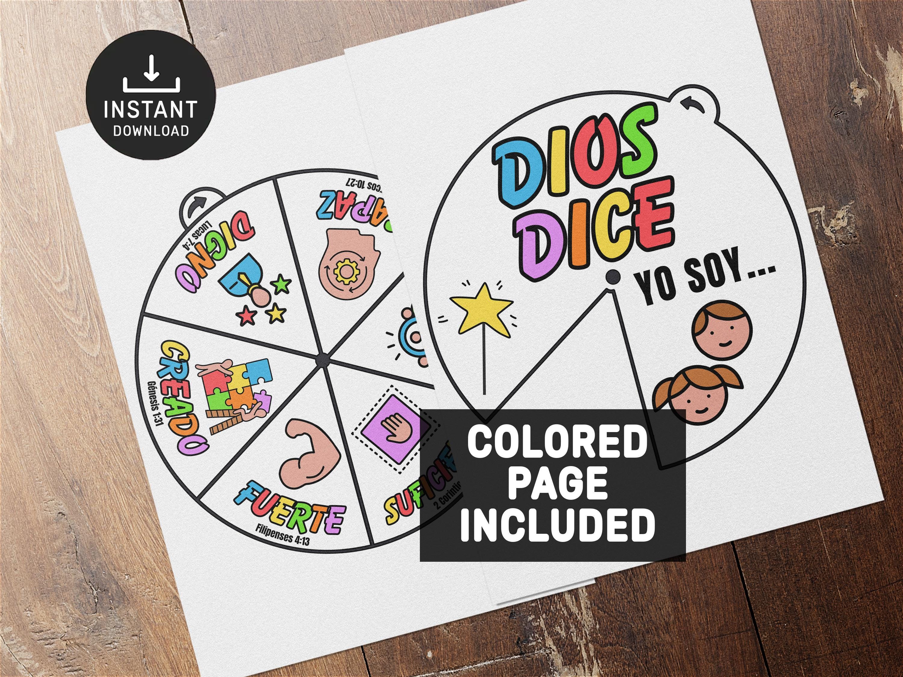 God Says I Am Coloring Wheel, Printable Bible Activity, Kids Bible ...