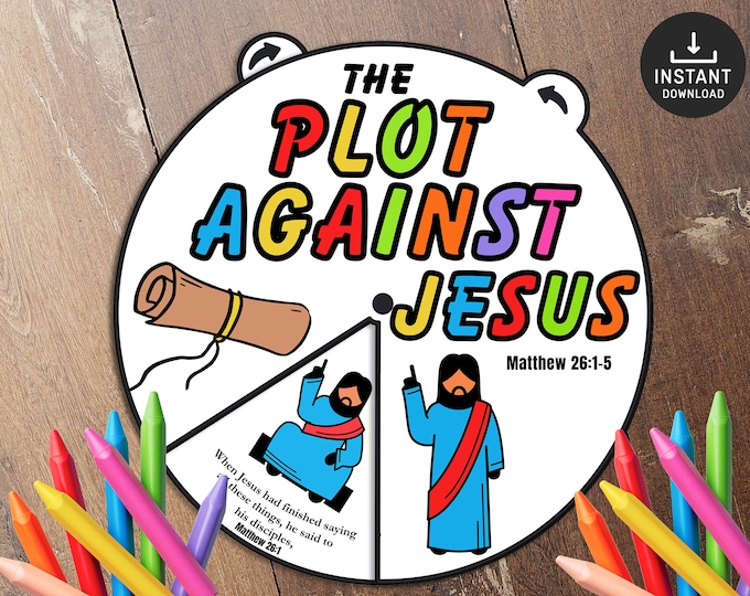 The Last Supper, Printable Passover Coloring Wheel, Easter Holy Week ...