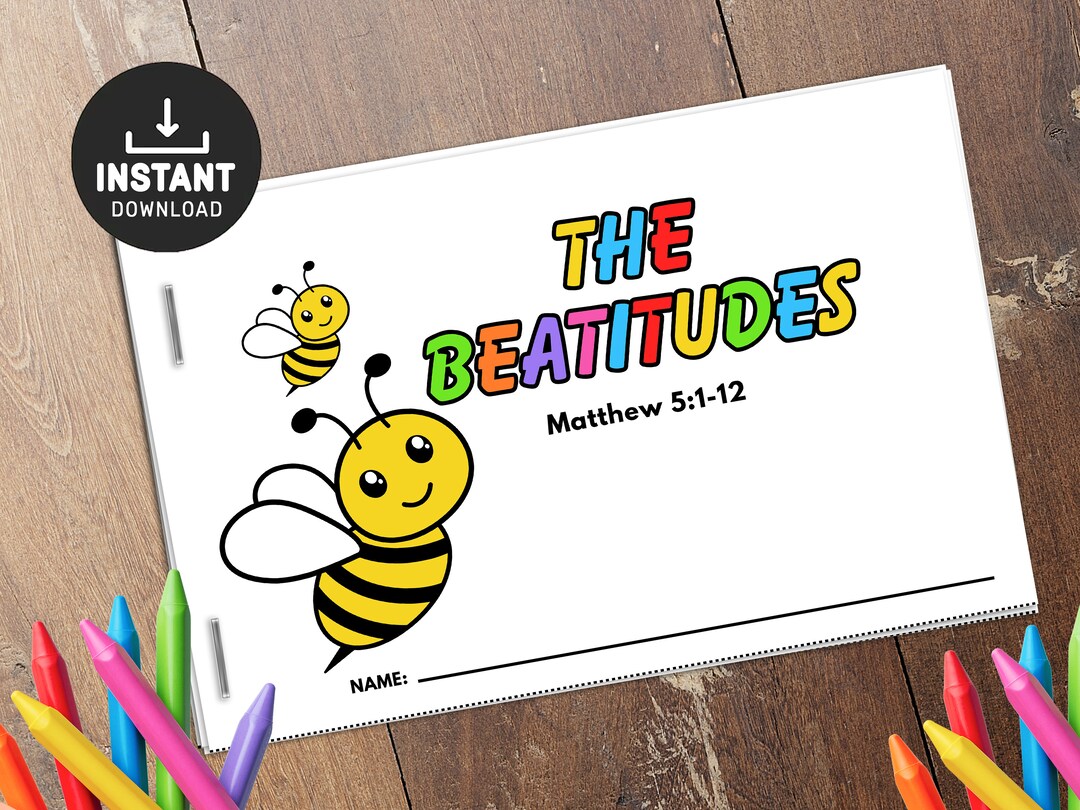 Beatitudes Mini Book, Sunday School Craft, Church Kids Activity, Sunday ...