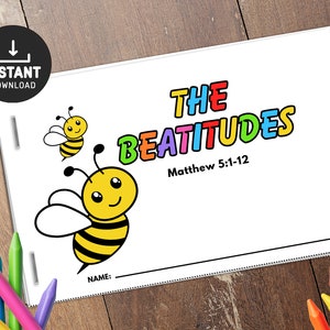 Beatitudes Mini Book, Sunday School Craft, Church Kids Activity, Sunday ...