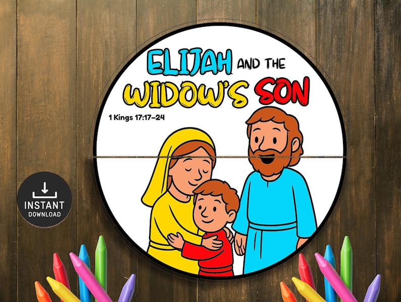 Elijah and the Widow's Son Bible Story Craft (digital Download) - Etsy