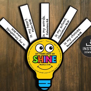 Let Your Light Shine Craft, Sunday School, Great Commission, Jesus ...