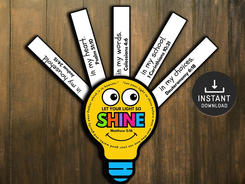 Let Your Light Shine Craft, Sunday School, Great Commission, Jesus ...