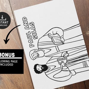 Paul and Silas Activity Placemat, Bible Activity, Sunday School, Bible ...