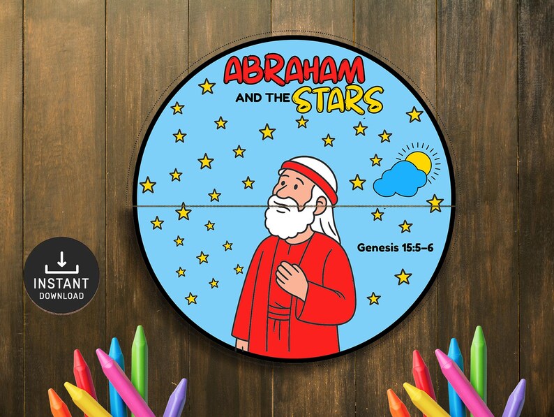 Abraham and the Stars Folding Surprise Bible Story Craft, Sunday School ...