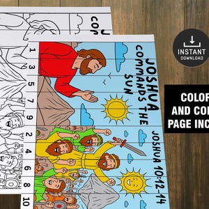 Joshua and the Sun Stand Still Agamograph, Bible Story Craft, Bible ...