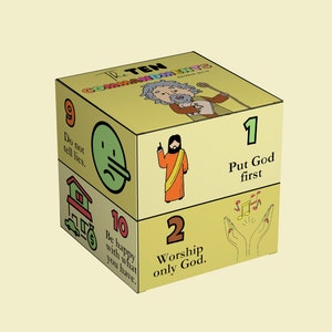 Ten Commandments Coloring Wheel, Bible Activity, Kids Bible Lesson ...