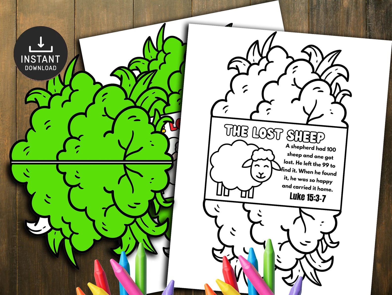 The Lost Sheep Bible Story Craft, Kids Bible Lesson, Memory Game ...