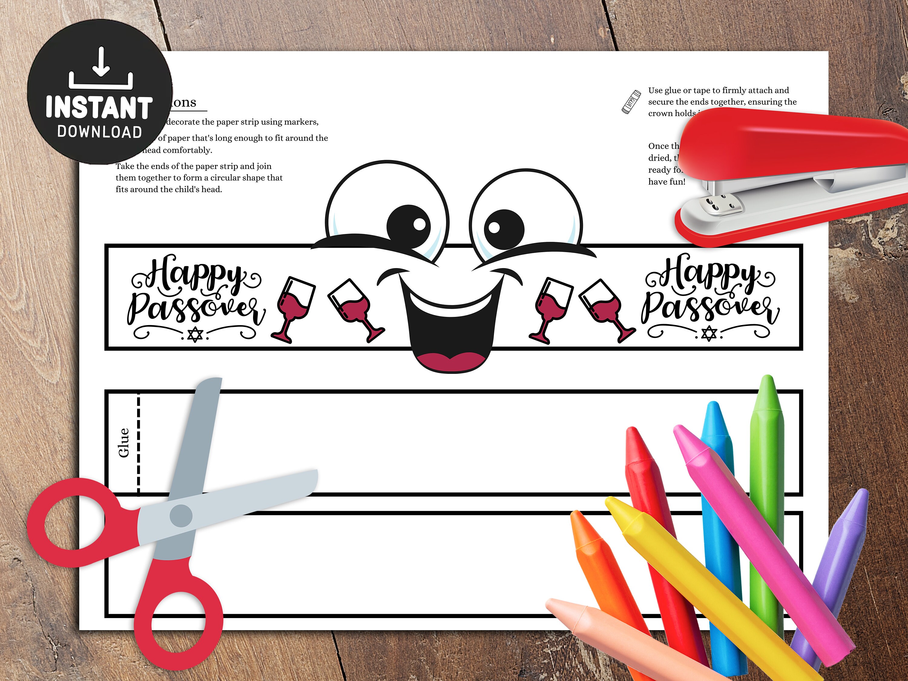 Passover Paper Crown, Passover Craft, Passover Activity, Bible Activity ...