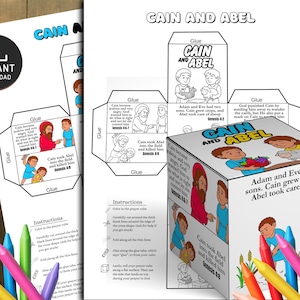 Cain and Abel Coloring Cube, Bible Lesson Kids, Bible Lesson, Memory ...