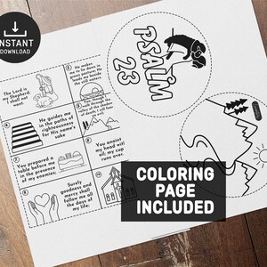 Psalm 23 Bible Story Activity, Sunday School Craft, Printable Paper ...