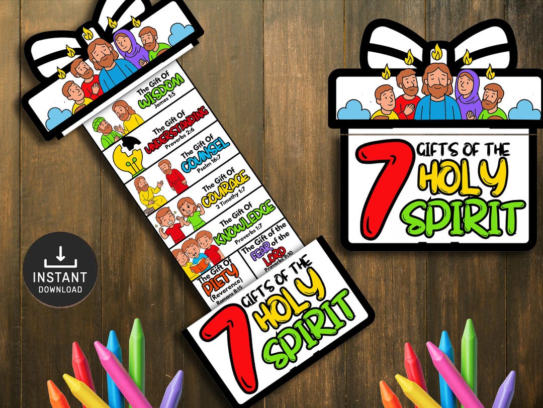 Gifts of the Holy Spirit Craft, Bible Lesson, Church Activity (digital ...