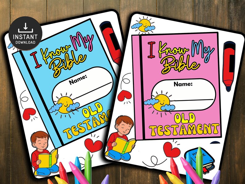 Books of the Bible Mini Book, Old & New Testament, Bible Activity, Kids ...