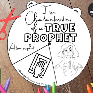 True and False Prophet Coloring Wheel, Printable Bible Activity ...