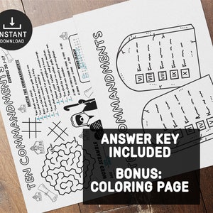 Ten Commandments, Bible Activity, Sunday School Activities, Bible ...