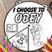 I Choose to Obey Coloring Wheel, Bible Activity, Kids Bible Lesson ...
