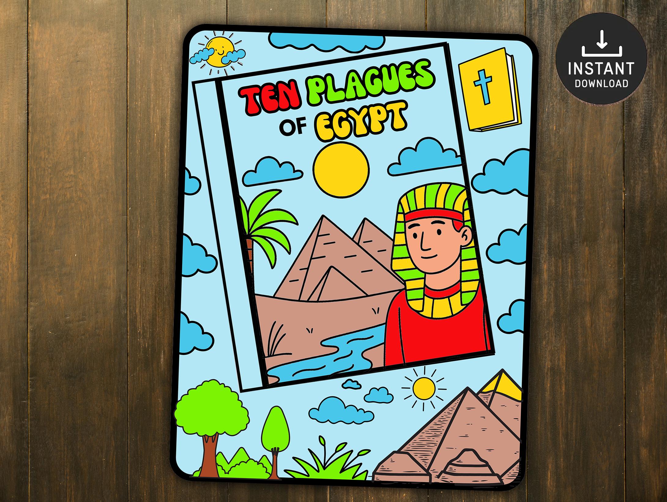 Ten Plagues of Egypt Mini Book, Kids Bible Lesson, Sunday School, Bible ...